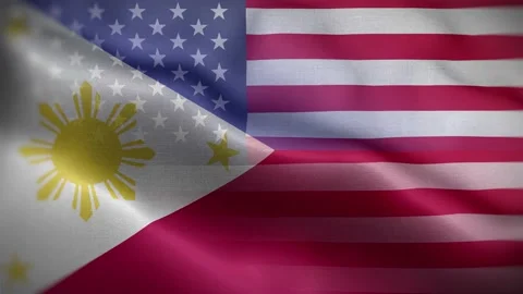 USA Philippines Flag Loop Background 4K | Stock Video | Pond5