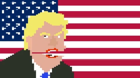 USA President pixel animation | Stock Video | Pond5