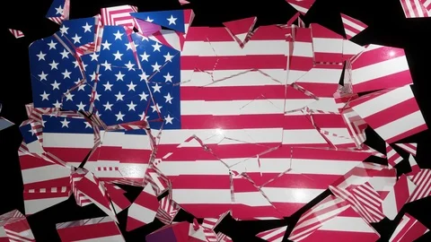 USA US collapse flag United States of Am... | Stock Video | Pond5