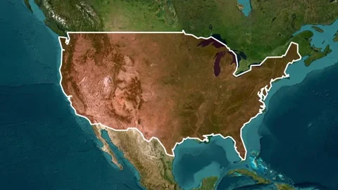 USA Zoom map, United State map animation | Stock Video | Pond5