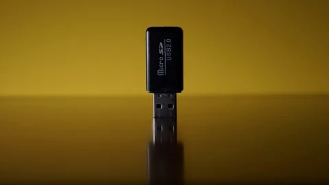 USB flash drive on the table | Stock Video | Pond5