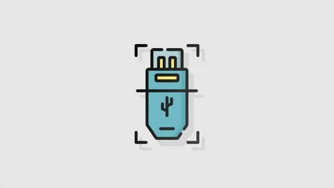 Usb icon animation alpha | Stock Video | Pond5
