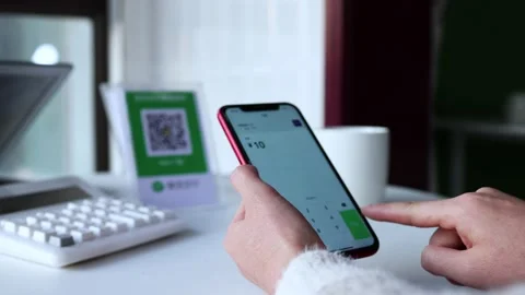 Use WeChat scan code to pay | Stock Video | Pond5