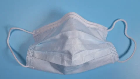Used medical protective face mask rotate... | Stock Video | Pond5