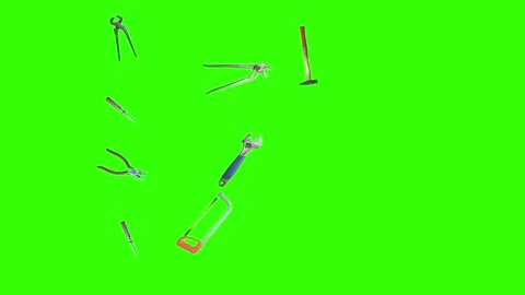 Used vintage hand tools animation, chrom... | Stock Video | Pond5