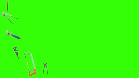 Used vintage hand tools animation, chrom... | Stock Video | Pond5