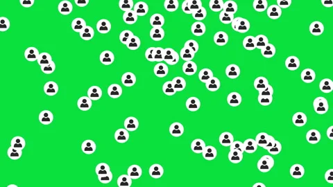 User icons on green screen, animated bac... | Stock Video | Pond5
