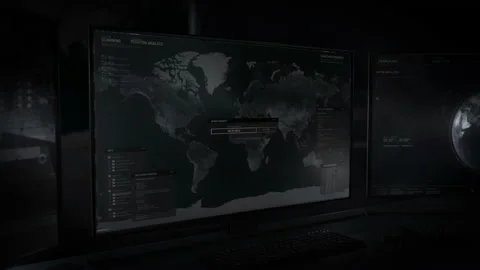 User interface analyzing world map and i... | Stock Video | Pond5