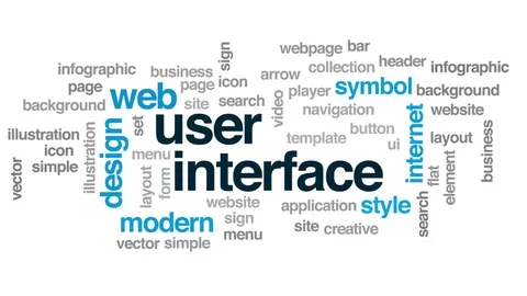 User interface animated word cloud, text... | Stock Video | Pond5
