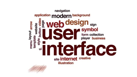 User interface animated word cloud, text... | Stock Video | Pond5