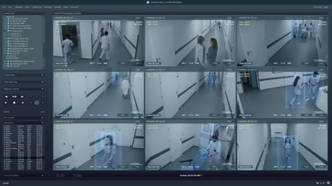 User interface of monitoring program and... | Stock Video | Pond5