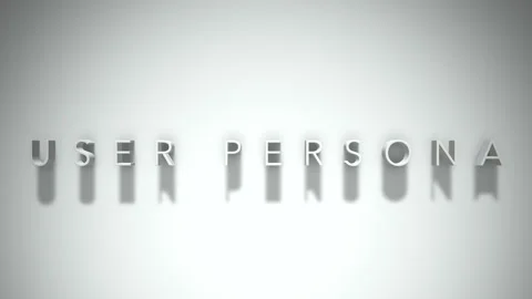 user persona 3D title animation white te... | Stock Video | Pond5