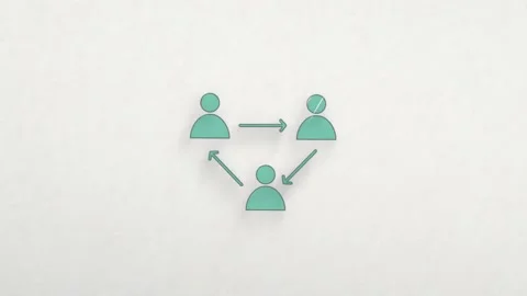 Users group with arrows in triangle scre... | Stock Video | Pond5