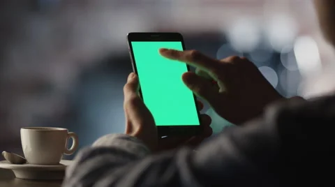 Using Android Phone with Green Screen In... | Stock Video | Pond5