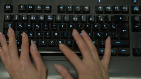 Using Computer and Typing,Keyboard 4k | Stock Video | Pond5