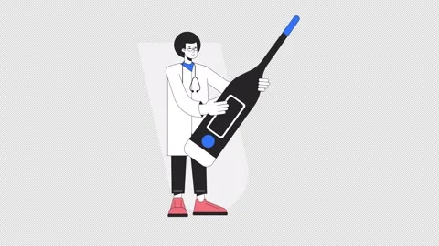 Using digital thermometer animation | Stock Video | Pond5