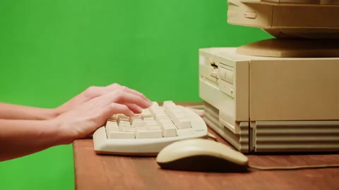 Typing Old Computer Stock Footage ~ Royalty Free Stock Videos | Pond5