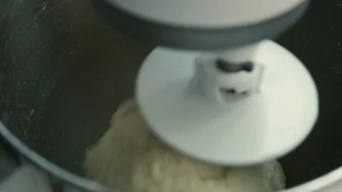 Using a food processor to knead the doug... | Stock Video | Pond5