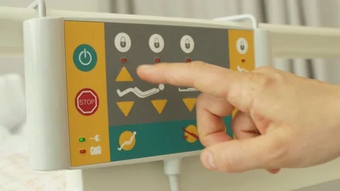 using hospital bed control panel pilot r... | Stock Video | Pond5
