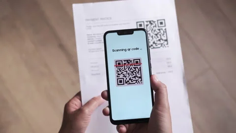 Using QR Code Scanner for Pay Online wit... | Stock Video | Pond5
