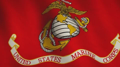 Usmc military flag united states marine ... | Stock Video | Pond5