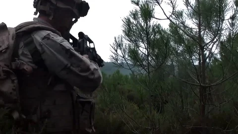 USMC tower assault objective at Trident ... | Stock Video | Pond5