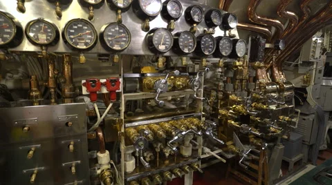 Uss Bowfin submarine instruments and da... | Stock Video | Pond5