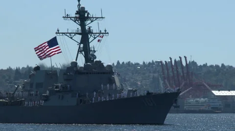 USS Gridley, DDG-101, Burke-class Destro... | Stock Video | Pond5