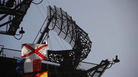 USS Midway Museum -Rotating Radar- | Stock Video | Pond5