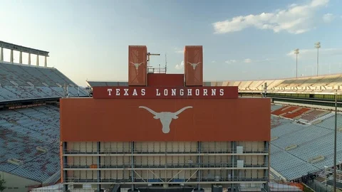 UT Football Stadium Aerial at Sunset | Stock Video | Pond5