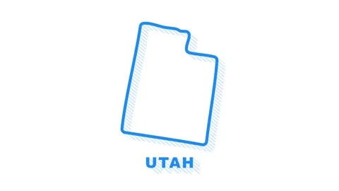 Utah county map outline animation. Motio... | Stock Video | Pond5