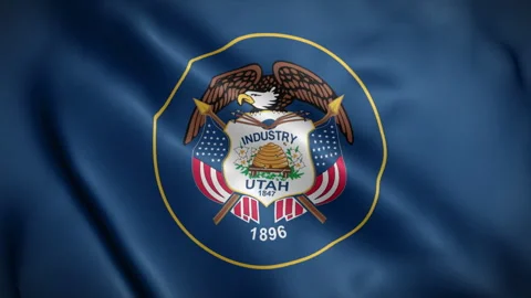 Utah flag background realistic waving in... | Stock Video | Pond5