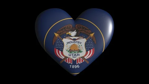 Utah heart pulsate isolate on transparen... | Stock Video | Pond5