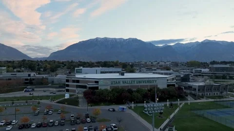 Utah Valley University at dawn in Orem, ... | Stock Video | Pond5