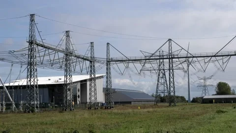 Utility Poles And Generators On Power St... | Stock Video | Pond5