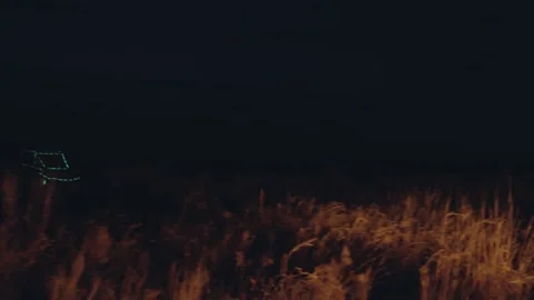 A UTV races through the night around a b... | Stock Video | Pond5