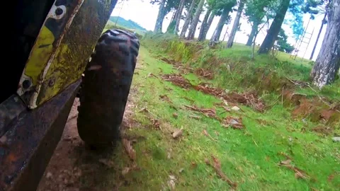 UTV ride in mud ground | Stock Video | Pond5