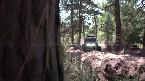 UTV Off Road Extreme Racing in forest. F... | Stock Video | Pond5