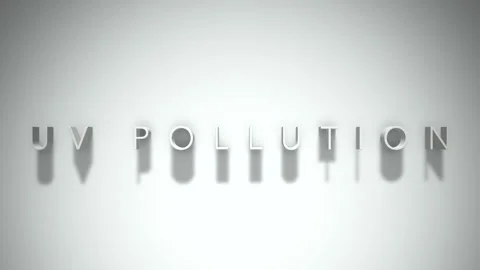 uv pollution 3D title animation white te... | Stock Video | Pond5