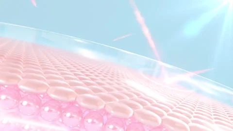 UV-protected 3D animation skin cell. | Stock Video | Pond5