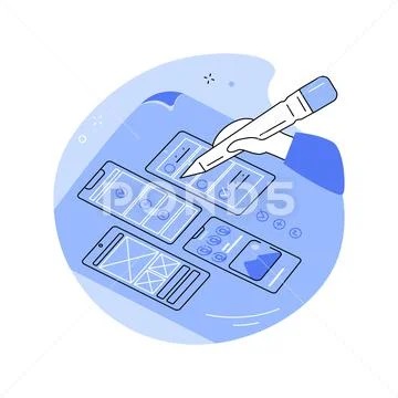 UX wireframes isolated cartoon vector illustrations.: Graphic #220880213