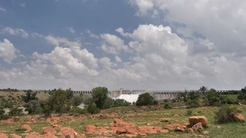 Vaal River dam in South Africa releases ... | Stock Video | Pond5