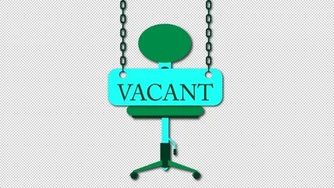 Vacant position. Animation on a transpar... | Stock Video | Pond5