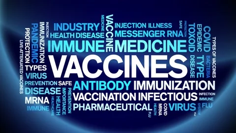 Vaccines animated word cloud,tag animati... | Stock Video | Pond5