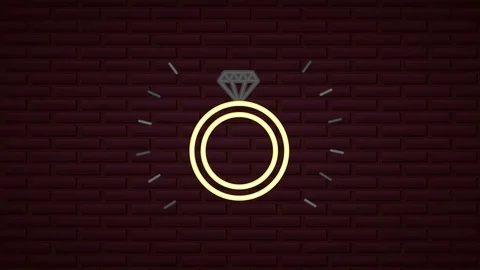 Animated Wedding Ring Stock Video Footage | Royalty Free Animated ...