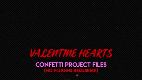 After Effects: Valentine's Hearts Confetti #231470299