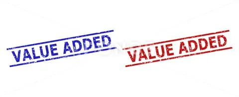 VALUE ADDED Stamp Seals with Scratched Texture and Parallel Lines ...