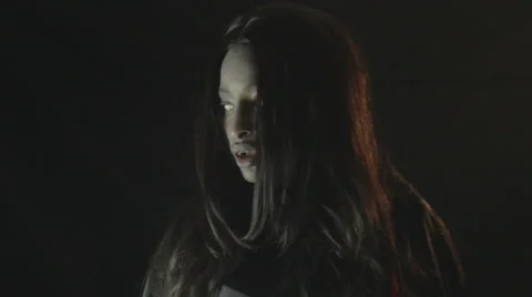 Vampire Girl, Appears Confused and Scare... | Stock Video | Pond5