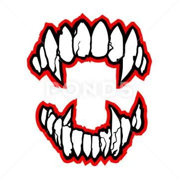 Vampire teeth vector isolated on white background Illustration #184306680