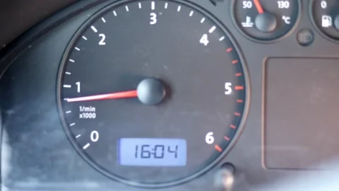 Van Cockpit Dashboard with RPM Meter, Di... | Stock Video | Pond5